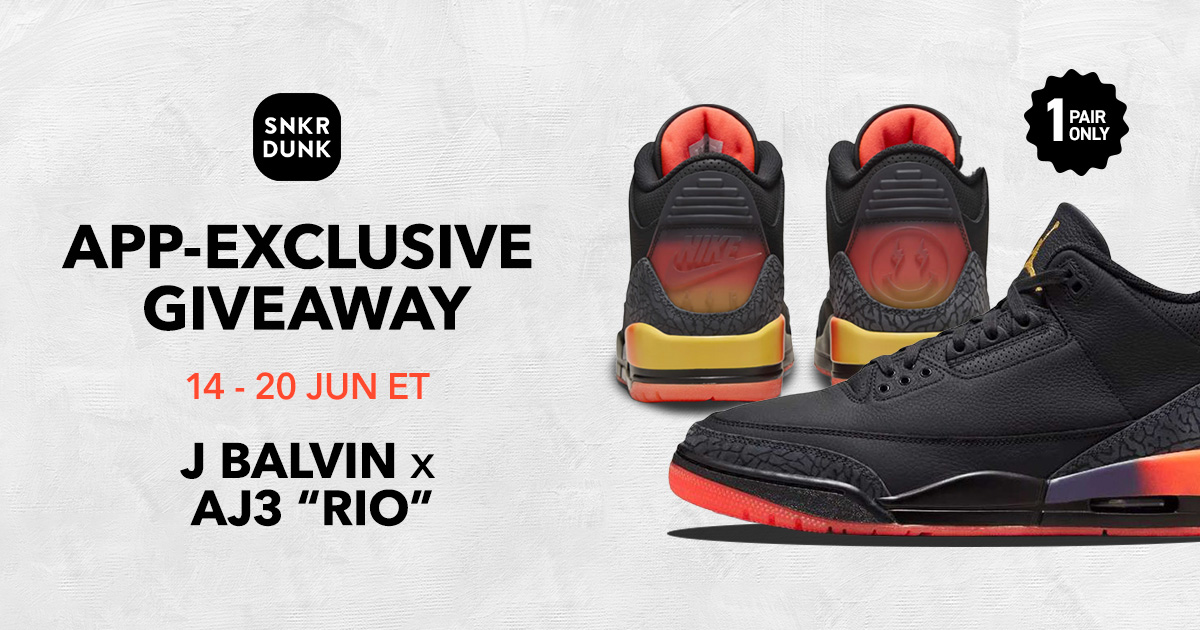J Balvin x AJ3 "Rio" Giveaway | SNKRDUNK