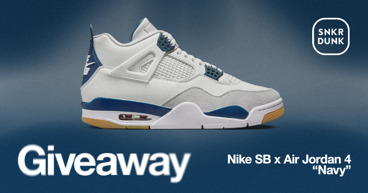 Nike SB Air Jordan 4 "Summit White/Navy" Giveaway | SNKRDUNK